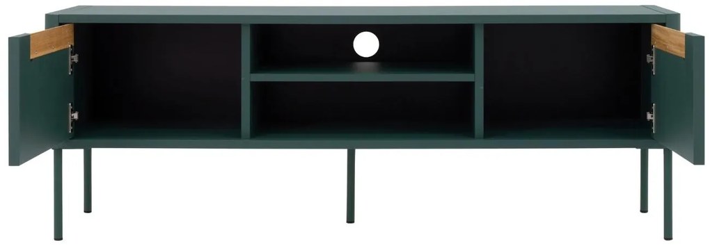 Matně zelený lakovaný TV stolek Tenzo Switch 141,5 x 39 cm