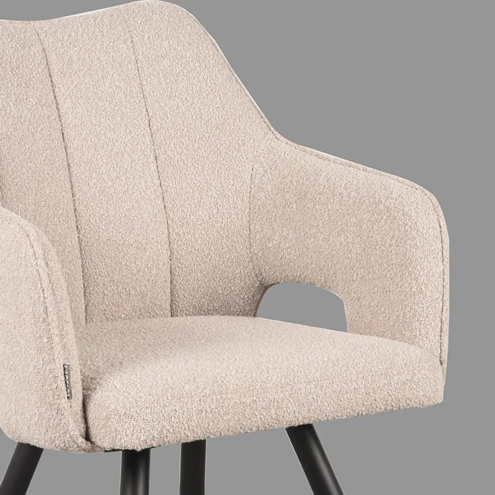 LABEL 51 jídelní židle NOUD světlé bouclé UK-30.496