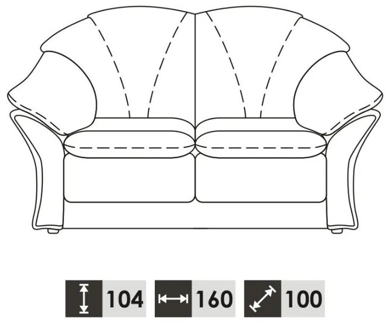 FALCO Kožená sedací souprava Boston 3+2+1 rozkládací Hlavní látka: kůže S27