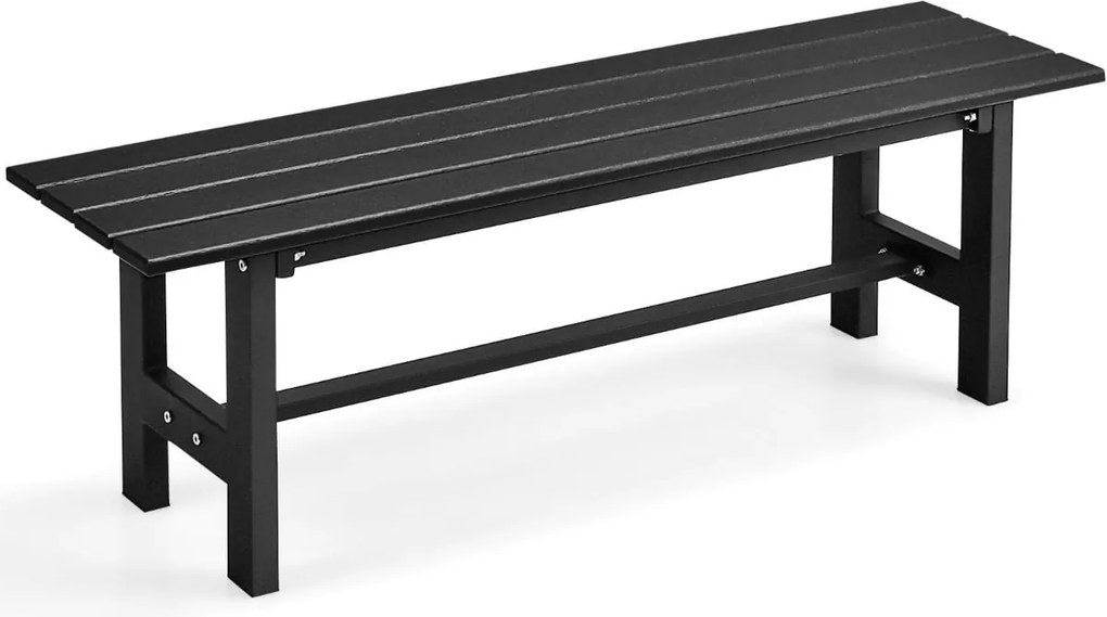 Costway Zahradní lavice pro 2 osoby, nosnost 300 kg, černá