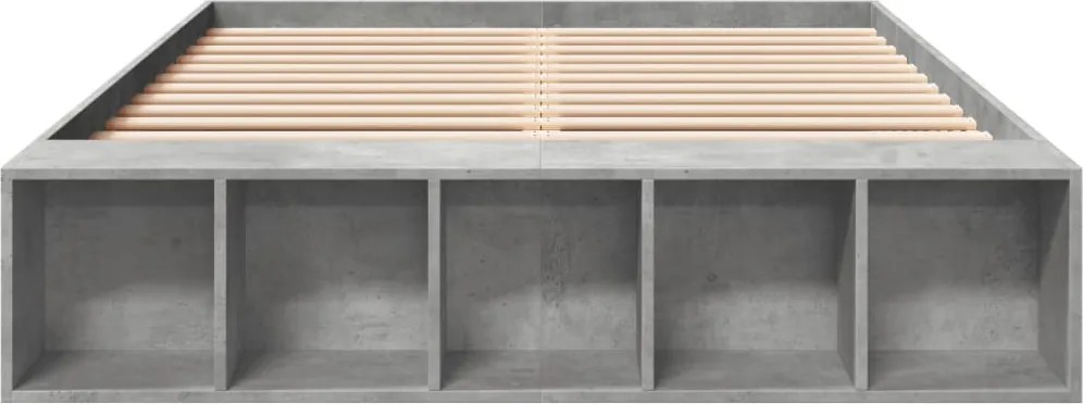 Rám postele betonově šedý 120 x 190 cm kompozitní dřevo 3280597