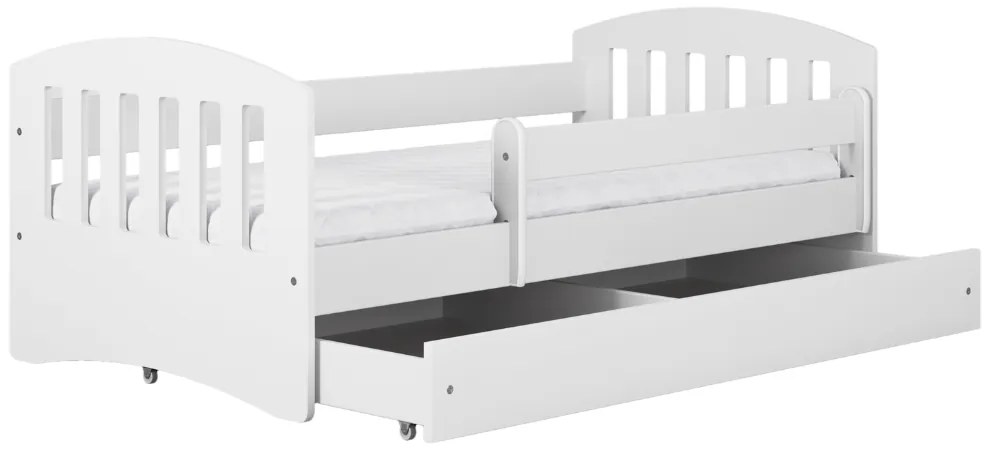 Benlemi Jednolůžková postel CLASSIC do dětského pokoje Zvolte rozměr: 80x140 cm, Zvolte matraci: Bez matrace, Zvolte šuplík: Se šuplíkem