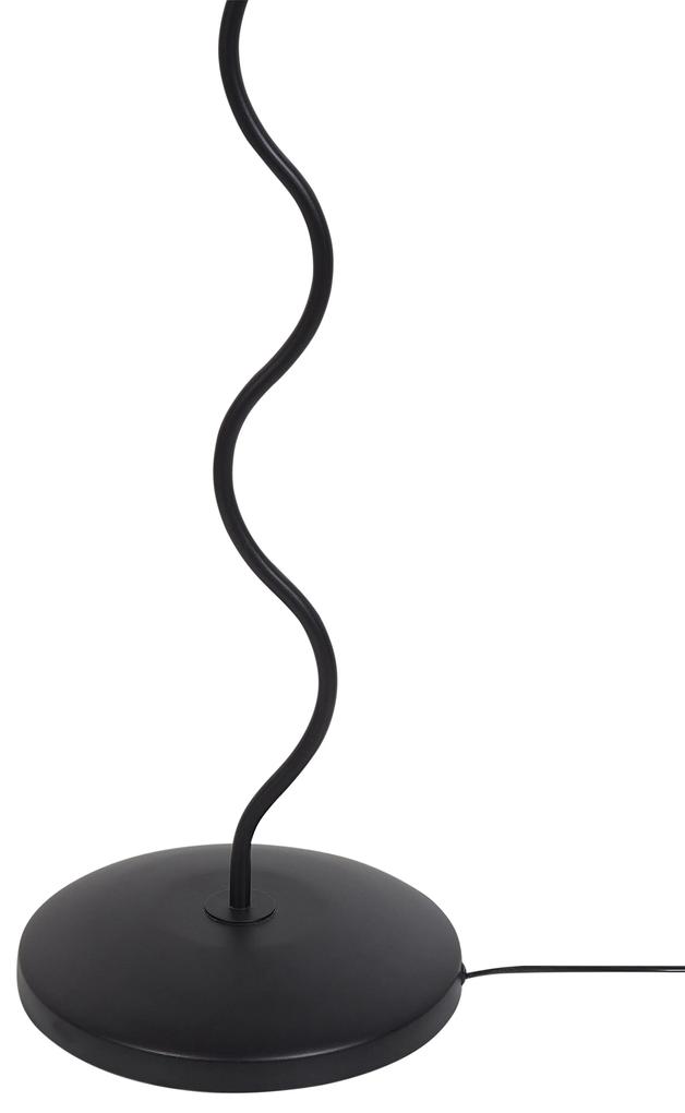 Kovová stojací lampa černá/bílá JIKAWO Beliani