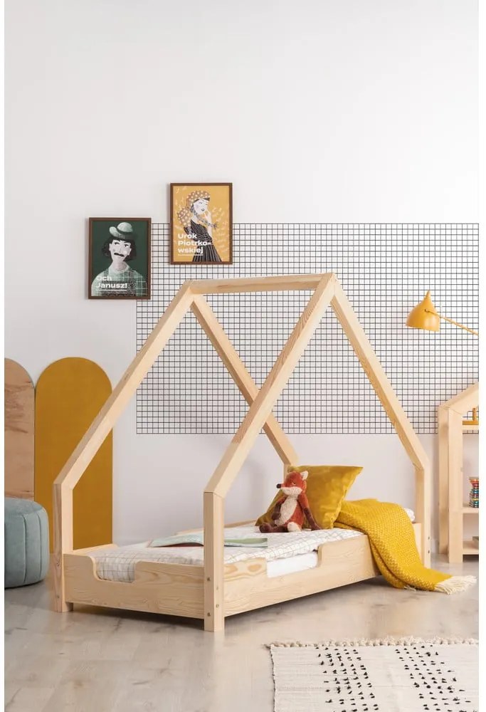 Adeko Dětská postel domeček Loca C Velikost postele: 200x100 cm Barva: dekor přírodní dřevo přírodní