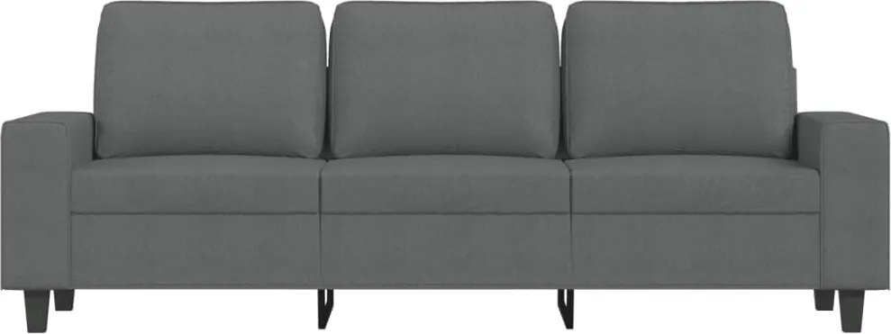 3místná pohovka s podnožkou tmavě šedá 180 cm textil 3201152