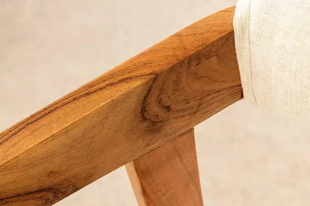 Designová jídelní židle Massive Honey akácie / béžová