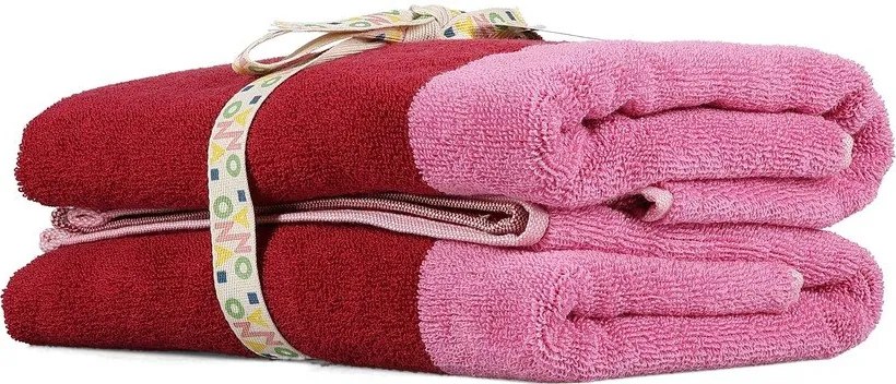 Růžové froté bavlněné osušky v sadě 2 ks 50x100 cm Pixie – ONA