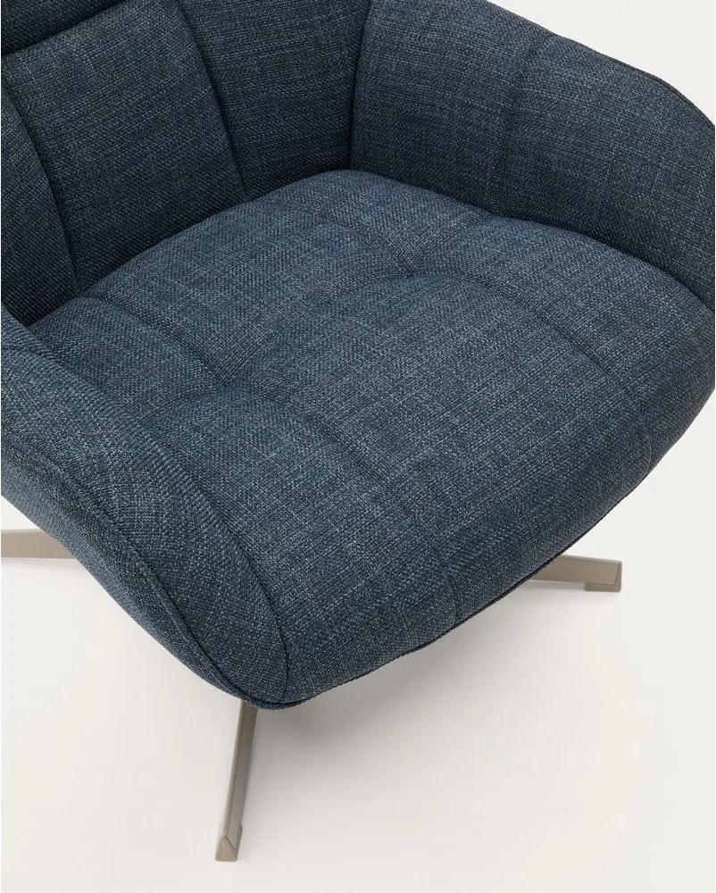 Otočné křeslo šedomodré Jaspe – Kave Home