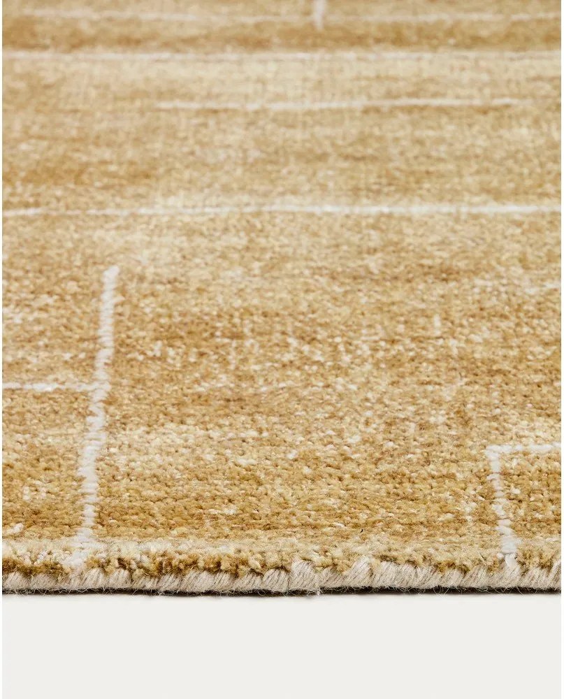 Ručně tkaný koberec v hořčicové barvě 160x230 cm Eloda – Kave Home
