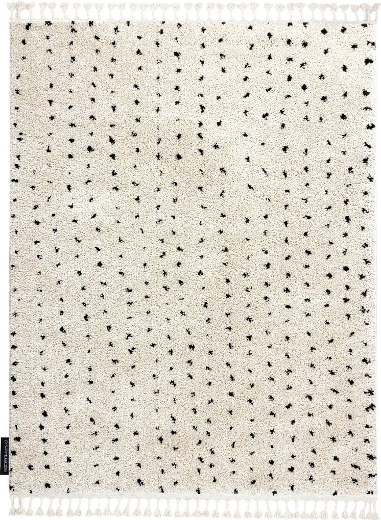 Kusový koberec Berber Syla B752 dots cream, 140x190, biela, kancelária, Dywany Łuszczów