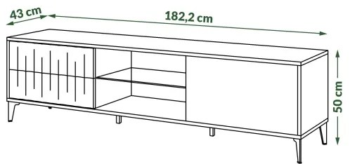 Televizní stolek se zásuvkami RONJA taupe/černá