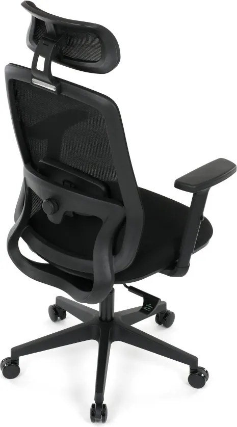 Kancelářská ergonomická židle NOKA — síť / látka, černá, nosnost 150 kg