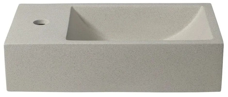 Světle šedé betonové umývátko 40x22 cm Crest – Sapho