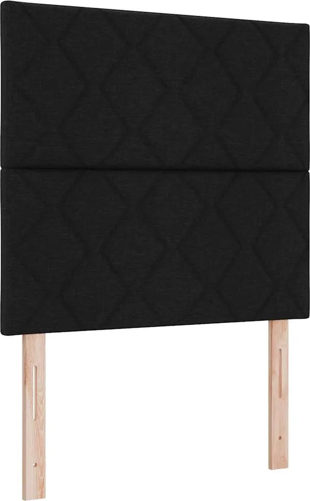 Rám postele s čelo Černá 120 x 200 cm textil 3344797