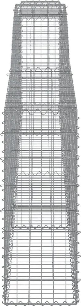 Klenuté gabionové koše 15ks 400x30x80/100 cm pozinkované železo 3146862