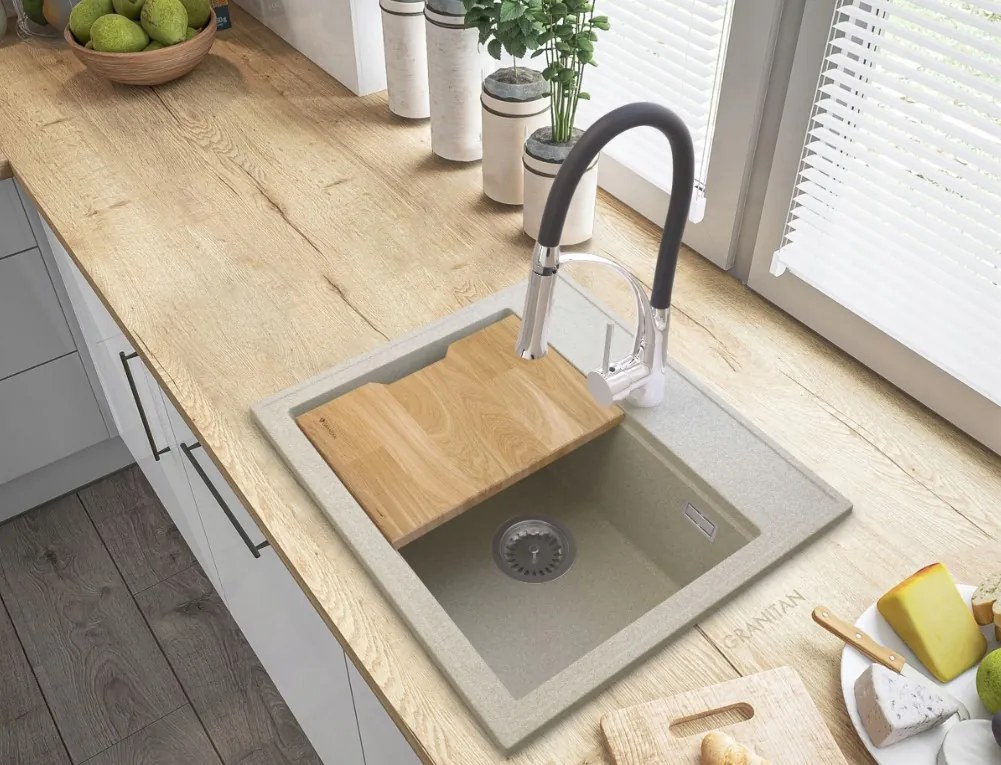 SINK Quality Sink Quality, buková dřevěná prkénko na krájení 240x348 mm, hnědá, SKQ-CB.240x348