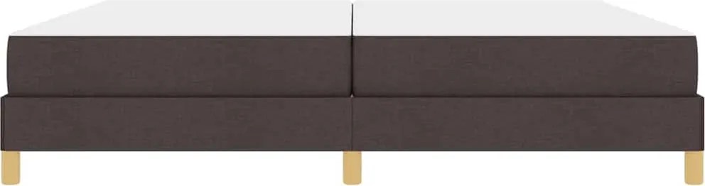 Postel s boxspringem s matrací Tmavě hnědá 200 x 200 cm textil 3398594