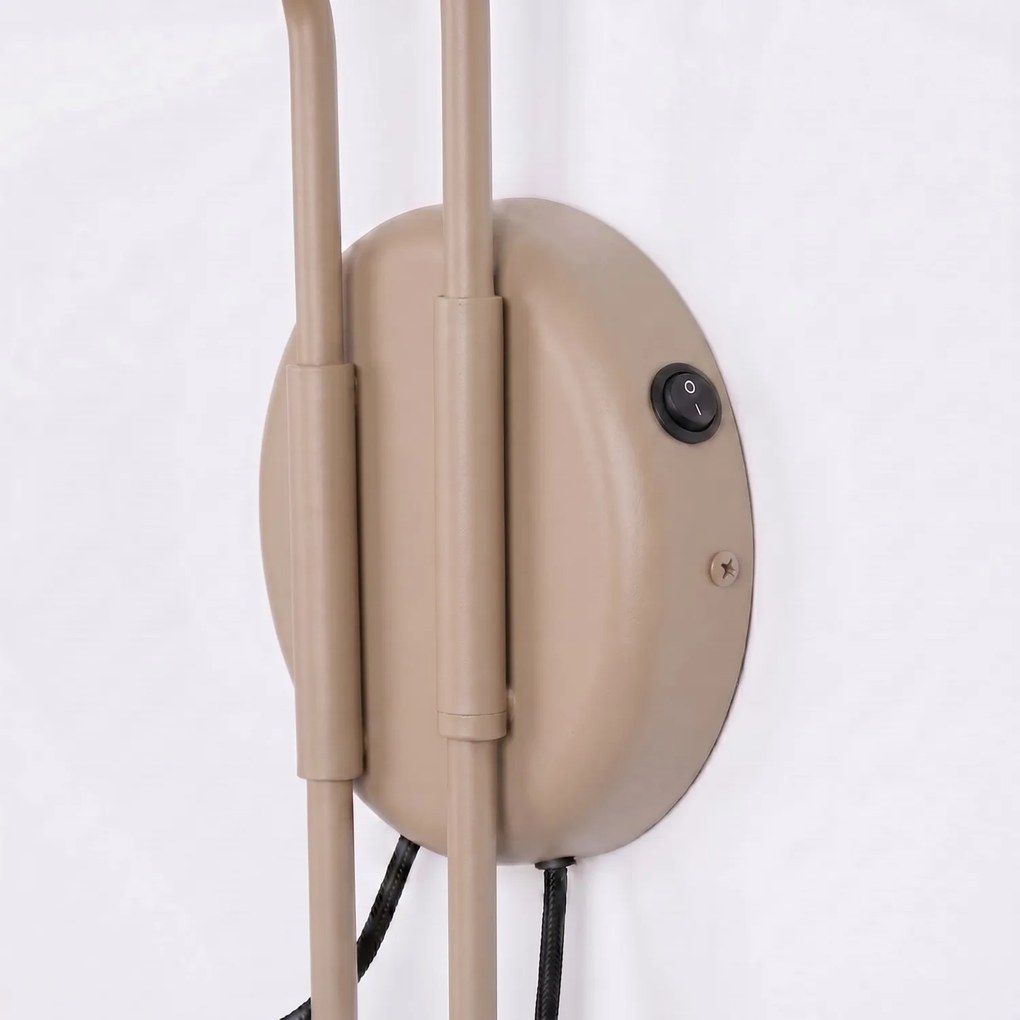 Sollux Lighting Nástěnné svítidlo NOX 2 taupe s vypínačem