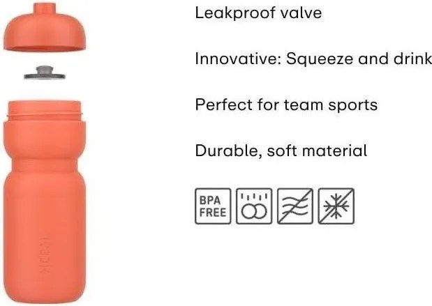 Broskvová plastová lahev 600 ml Active – Mepal