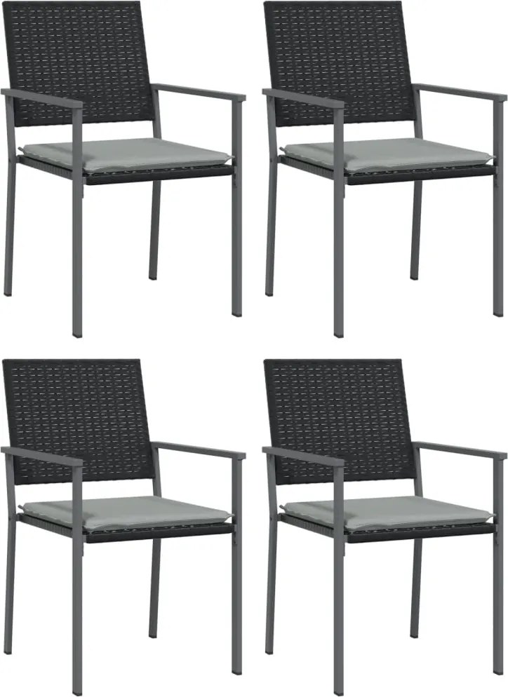 5dílný zahradní jídelní set s poduškami polyratan a ocel 3187025