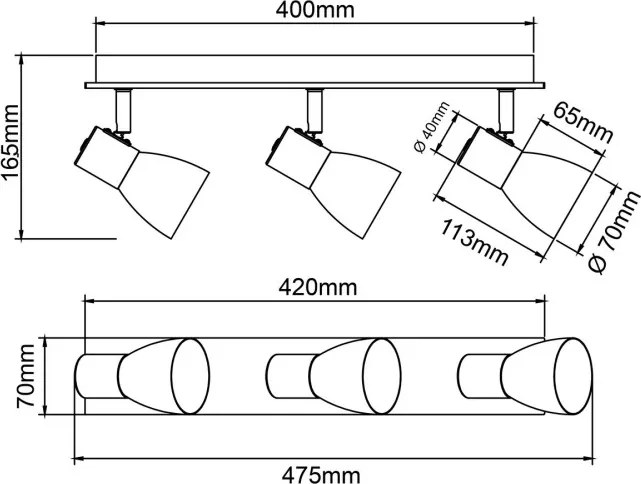 Brilliant 99712/76 Stropní svítidlo DAINTREE černé + DŘEVO