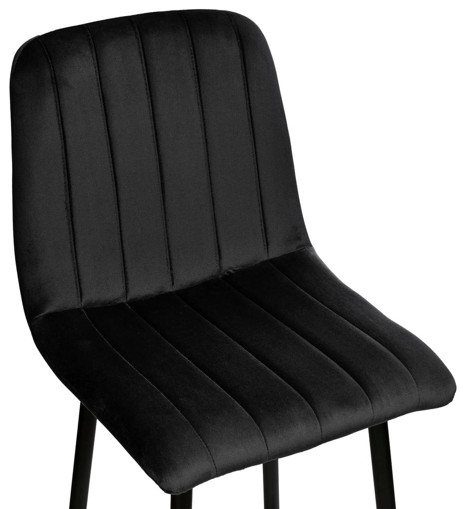ViaDomo Via Domo - Barová židle Monte - černá - 43x110x50 cm