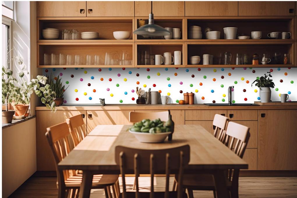 DIMEX | Fototapeta do kuchyně Lentilky KI-420-229 | 420 x 60 cm | vícebarevná