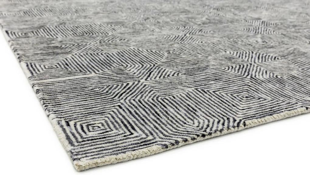 Černý  koberec Moby Black / White Rozměry: 200x300 cm
