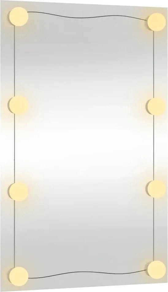 Nástěnné zrcadlo s LED osvětlením 40 x 60 cm sklo obdélníkové 3189152