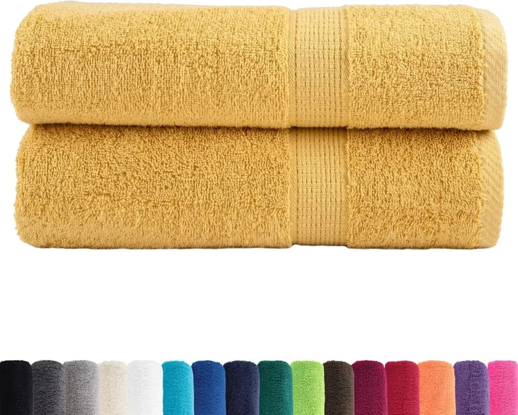 Prémiové ručníky SOLUND 2 ks zlaté 50x100 cm 600 g/m² 137281