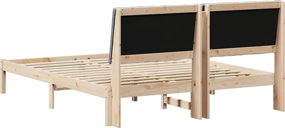 Rám postele s čelo Hnědá 160 x 200 cm Masivní borové dřevo 3394408