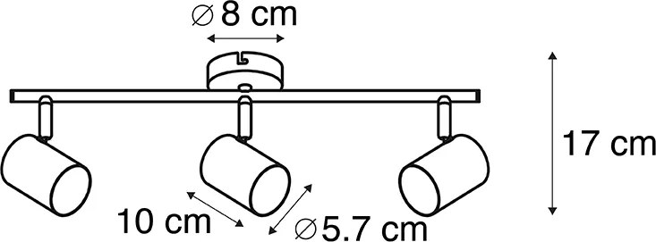 Chytré bodovky černé nastavitelné vč. WiFi GU10 - Jeana 3