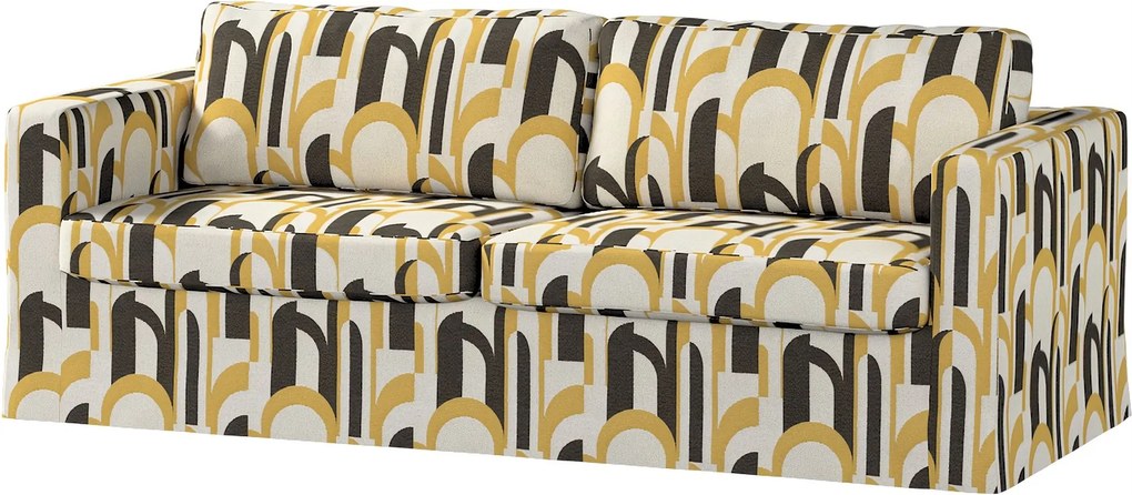 Potah na pohovku IKEA Karlstad 3-místná, nerozkládací, dlouhý barva vícebarevná látka pletený vzor, vzorované