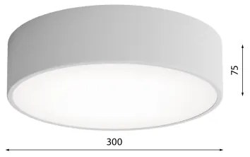 Koupelnové stropní svítidlo se senzorem CLEO 2xE27/24W/230V pr. 30 cm šedá IP54