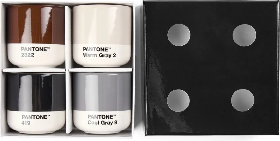 Porcelánové šálky v sadě 4 ks na espresso 100 ml Macchiato – Pantone