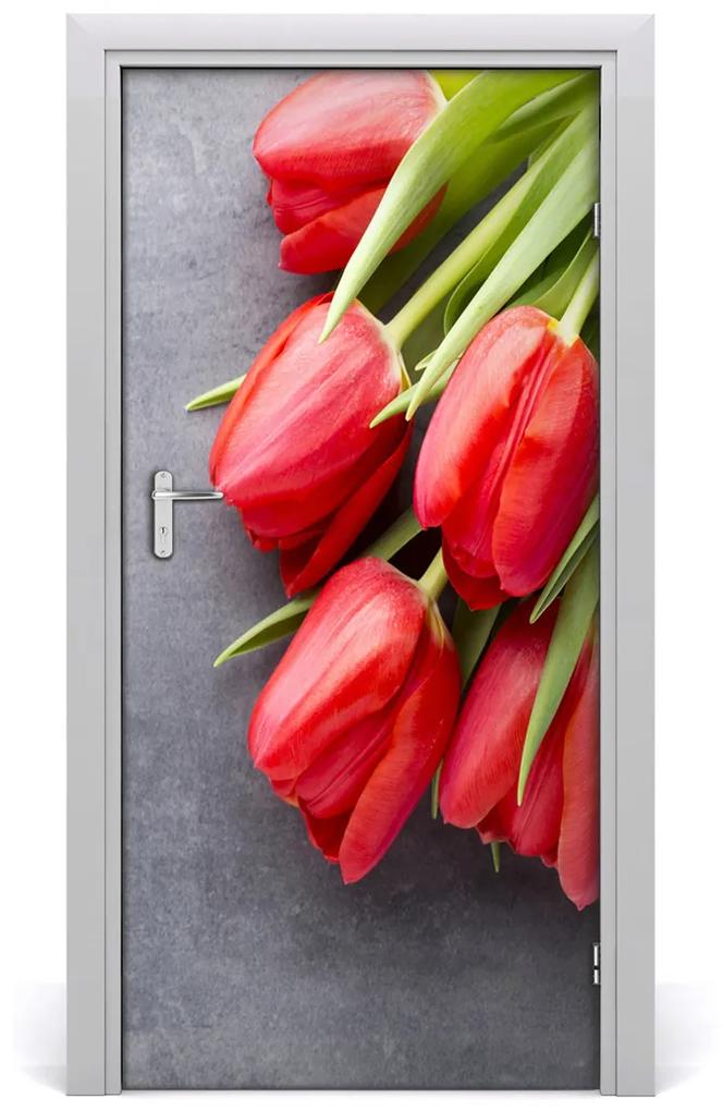 Fototapeta samolepící Červené tulipány