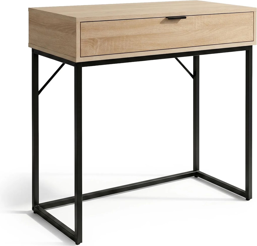 Konzolový stolek Modena 80 cm černý/dub Sonoma