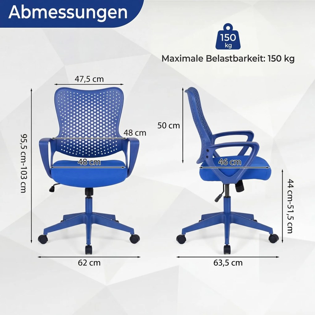 Costway Ergonomická kancelářská židle s prodyšnou síťovanou opěrkou a výškově
