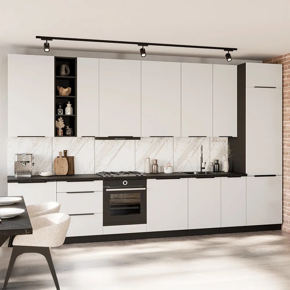 ARIA wb | dolní regál 30 D OTW s policemi | 30 cm | černá
