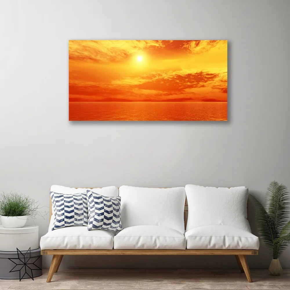 Obraz na plátně Slunce Moře Krajina 125x50 cm