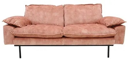 Růžová 2-místná pohovka Vintage pink-175*83*95 cm