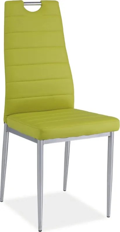 Casarredo Jídelní čalouněná židle H-260 zelená/chrom