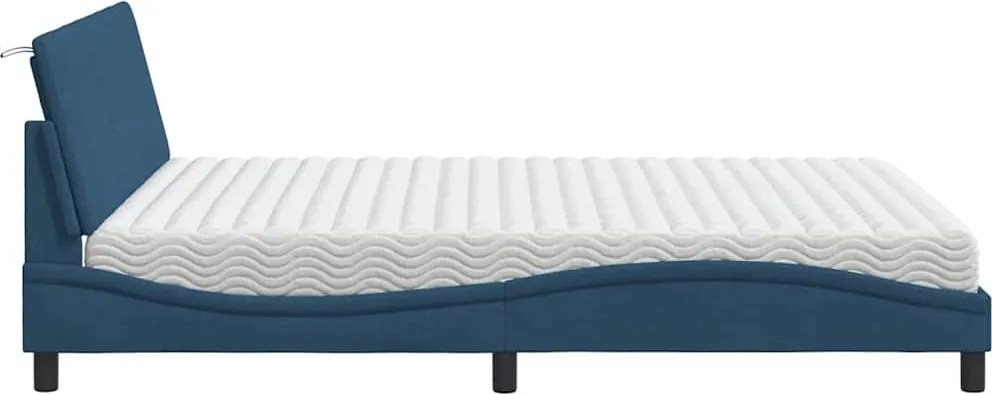 Postel s matrací Hanko modrá 160 x 200 cm textil 3310544
