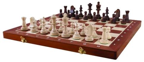 Drewmax GD366 - Šachy dřevěné z bukového dřeva 48x48cm