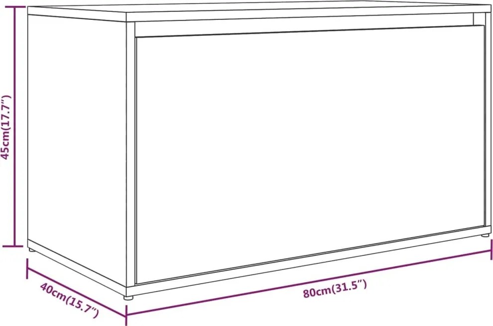 vidaXL Lavice do předsíně 80 x 40 x 45 cm dřevotříska [816049] Barva: Černá