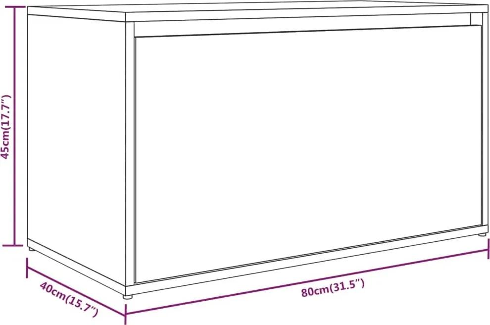 vidaXL Lavice do předsíně 80 x 40 x 45 cm dřevotříska [816049] Barva: šedá sonoma