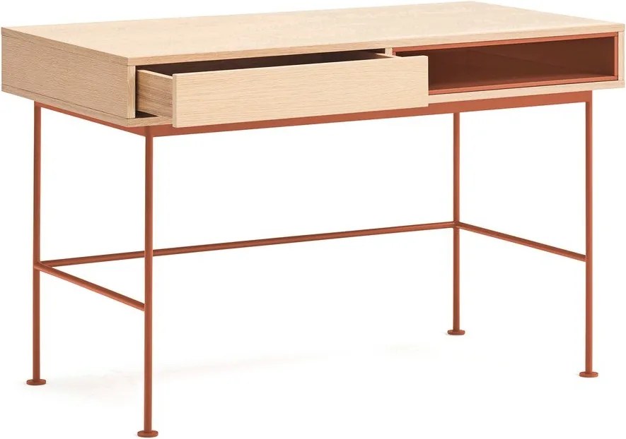 Pracovní stůl s deskou v dubovém dekoru 60x120 cm Yoko – Teulat