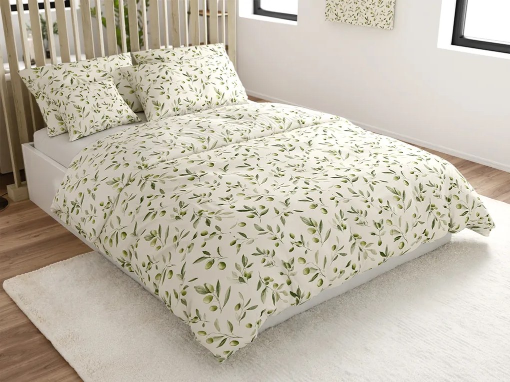 Polybavlněné povlečení OLIVE POLY zelené Rozměr povlečení: 70 x 90 cm | 140 x 220 cm