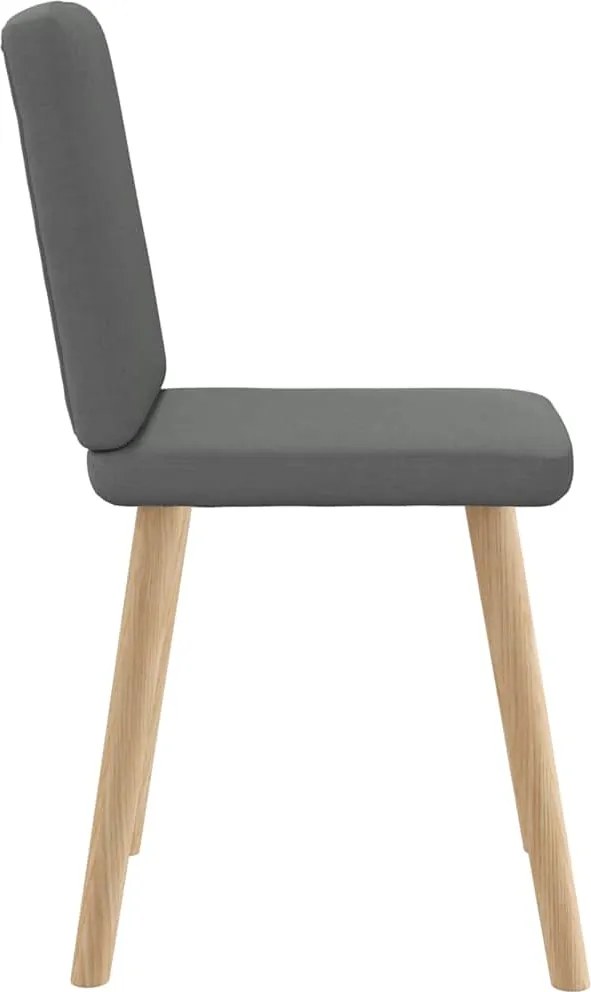 Jídelní židle 4 ks tmavě šedé textil 3315298