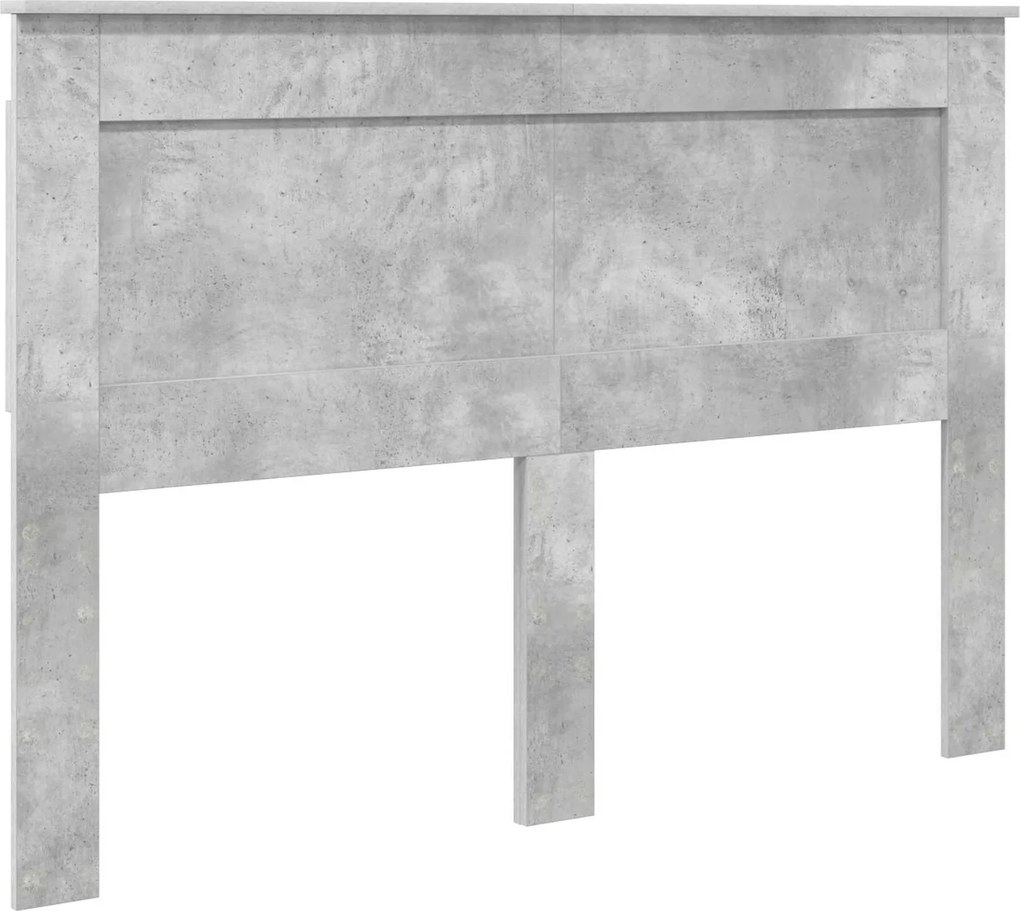 Rám postele s čelo Betonově šedá 160 x 200 cm Kompozitní dřevo 3410300